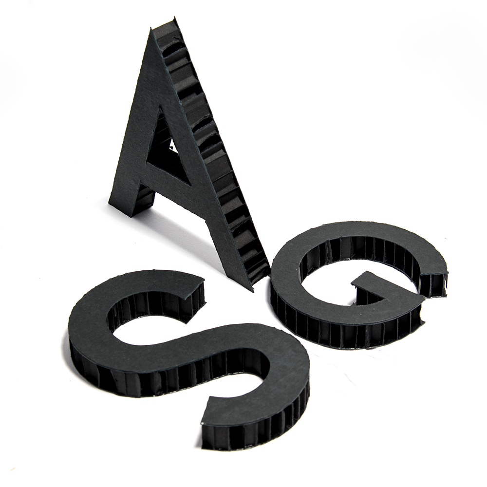 SCRITTE 3D IN CARTONE NIDONERO - Sagomato.com